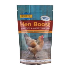 animal health solutions - hen boost probiotics, help boost immunity & hydration in full grown chickens (8 oz)