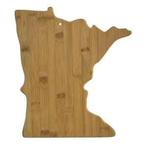 totally bamboo minnesota state shaped cutting board, natural bamboo