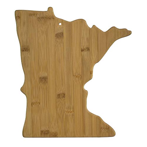 Totally Bamboo Minnesota State Shaped Cutting Board, Natural Bamboo