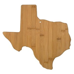 totally bamboo texas state shaped bamboo serving & cutting board