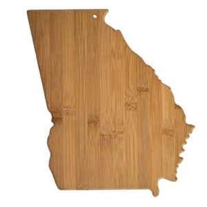 totally bamboo georgia state shaped bamboo serving & cutting board