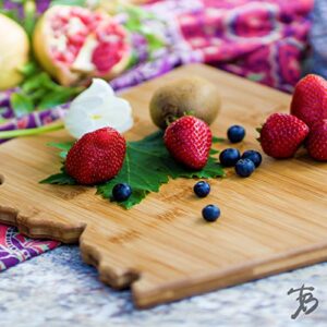 Totally Bamboo Arizona State Shaped Cutting Board, Natural Bamboo