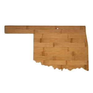 totally bamboo oklahoma state shaped cutting board, natural bamboo