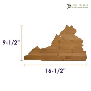 Totally Bamboo Virginia State Shaped Bamboo Serving & Cutting Board, Brown