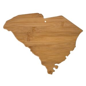 totally bamboo south carolina state shaped bamboo serving & cutting board