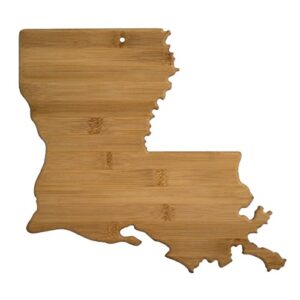 totally bamboo louisiana state shaped bamboo serving and cutting board