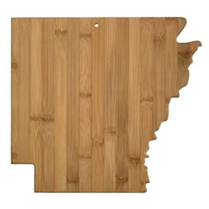 totally bamboo arkansas state shaped cutting board, natural bamboo