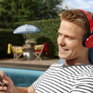 Philips SHB9100RD/28 Bluetooth Stereo Headset, Red