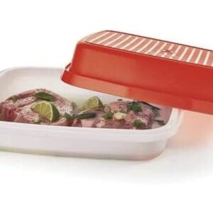 Tupperware Large Marinator Rectangle Container Season Serve Red