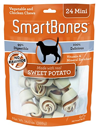 SmartBones Mini Sweet Potato Chews (24 Pack), SBSP-02002, Mini-24 pieces/pack