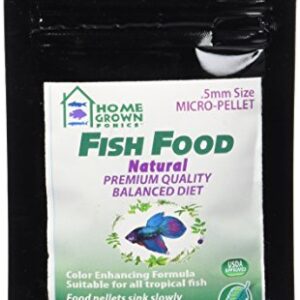 Home Grown Ponics Fish Food # 96050 Natural .5mm -20 Gram Bag