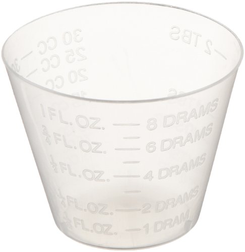 Delta Education Medicine Measuring Cup, 1 oz Capacity, Clear (Pack of 30)