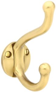 emtek 2606us14 emtek 2606 american heritage designer brass double robe hook