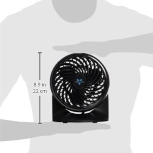 Vornado 133 Small Room Air Circulator Fan, 2 Speeds, Adjustable Head, Table Fan for Desk, Nightstand, Black