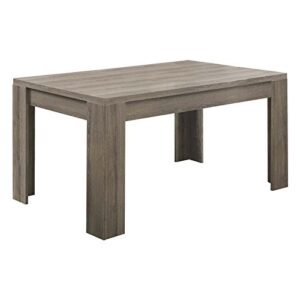 monarch specialties , dining table, dark taupe reclaimed-look ,60"l