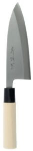 kotobuki high-carbon sk-5 japanese deba fish filleting knife, 165mm