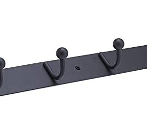 Richelieu Hardware 16218 Utility Hook Rack 12-5/8 in (320 mm), Matte Black