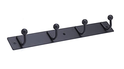 Richelieu Hardware 16218 Utility Hook Rack 12-5/8 in (320 mm), Matte Black