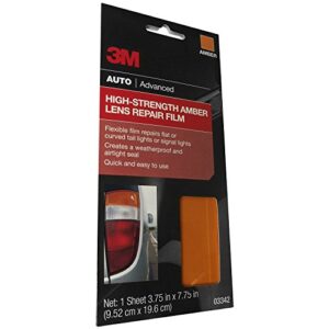 3m 03342 amber 3.75" x 7.75" high strength lens repair film