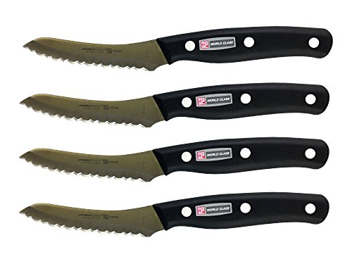 Miracle Blade IV World Class Professional Series Set of Four (4) Serrated Steak Knives