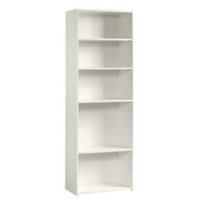 sauder beginnings 5-shelf bookcase, soft white finish