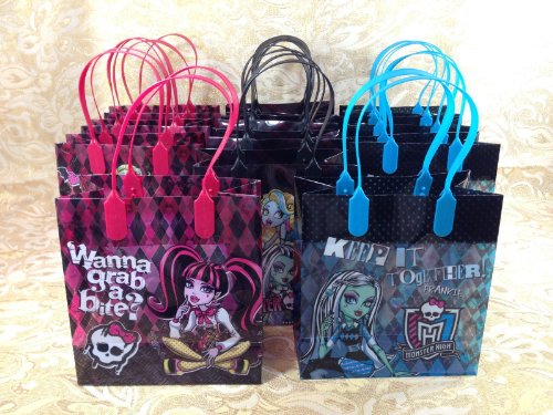 24pc Monster High Treat Bags Loot Bags Party Favors Goodie Bag Gothic Candy Bags