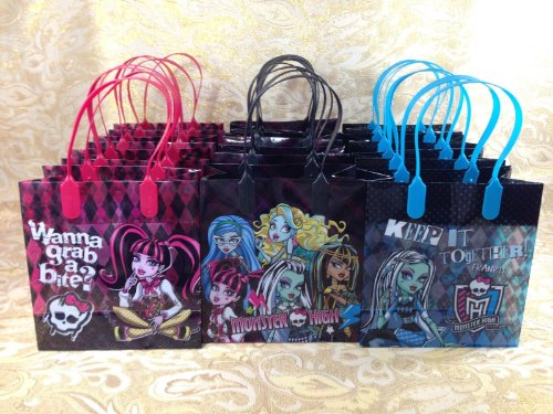 24pc Monster High Treat Bags Loot Bags Party Favors Goodie Bag Gothic Candy Bags