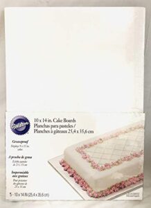 wilton 10" x 14" cake boards, 5 pack white