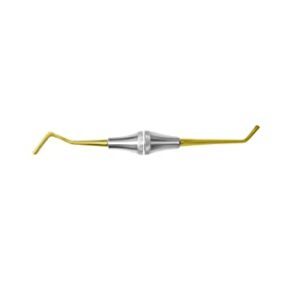 Dental Composite Filling Instrument # 12 Golden Plasma Coated Condenser and Paddle Double Ended Handle 9