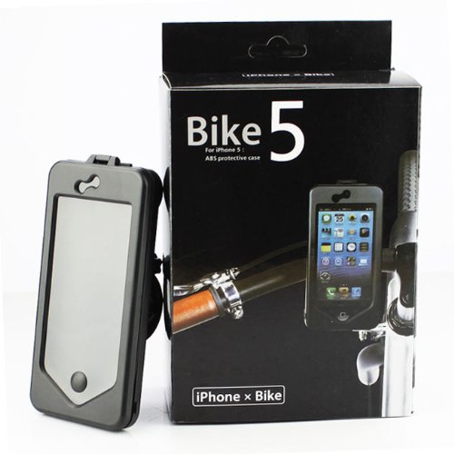 Maximal Power Waterproof Case Bike Handlebar Mount Bicycle Phone Holder for iPhone 5/5s - Non-Retail Packaging - Black