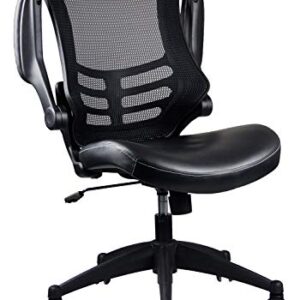 Stylish Mid-Back Mesh Office Chair With Adjustable Arms. Color: Black