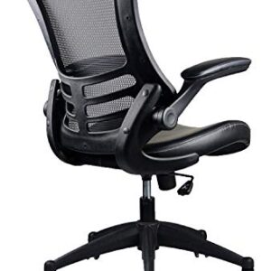 Stylish Mid-Back Mesh Office Chair With Adjustable Arms. Color: Black