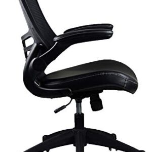 Stylish Mid-Back Mesh Office Chair With Adjustable Arms. Color: Black