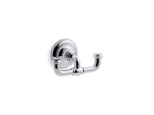 kohler k-72572-cp artifacts double robe hook, polished chrome