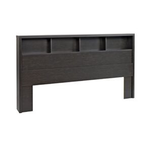 prepac district headboard, king, washed black