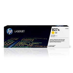 hp 827a yellow toner cartridge | works with hp color laserjet enterprise flow mfp m880 series | cf302a