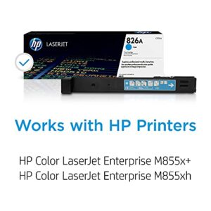 HP 826A Cyan Toner Cartridge | Works with HP Color LaserJet Enterprise M855 Series | CF311A