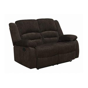 coaster home furnishings gordon motion loveseat chocolate, 62"w x 37"d x 40"h (601462)