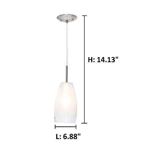 EGLO 20599A Crash Ceiling Pendant, Matte Nickel, 14-Inch