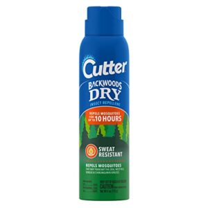 cutter backwoods dry insect repellent, mosquito repellent, 25% deet, sweat resistent, 4 ounce (aerosol spray)