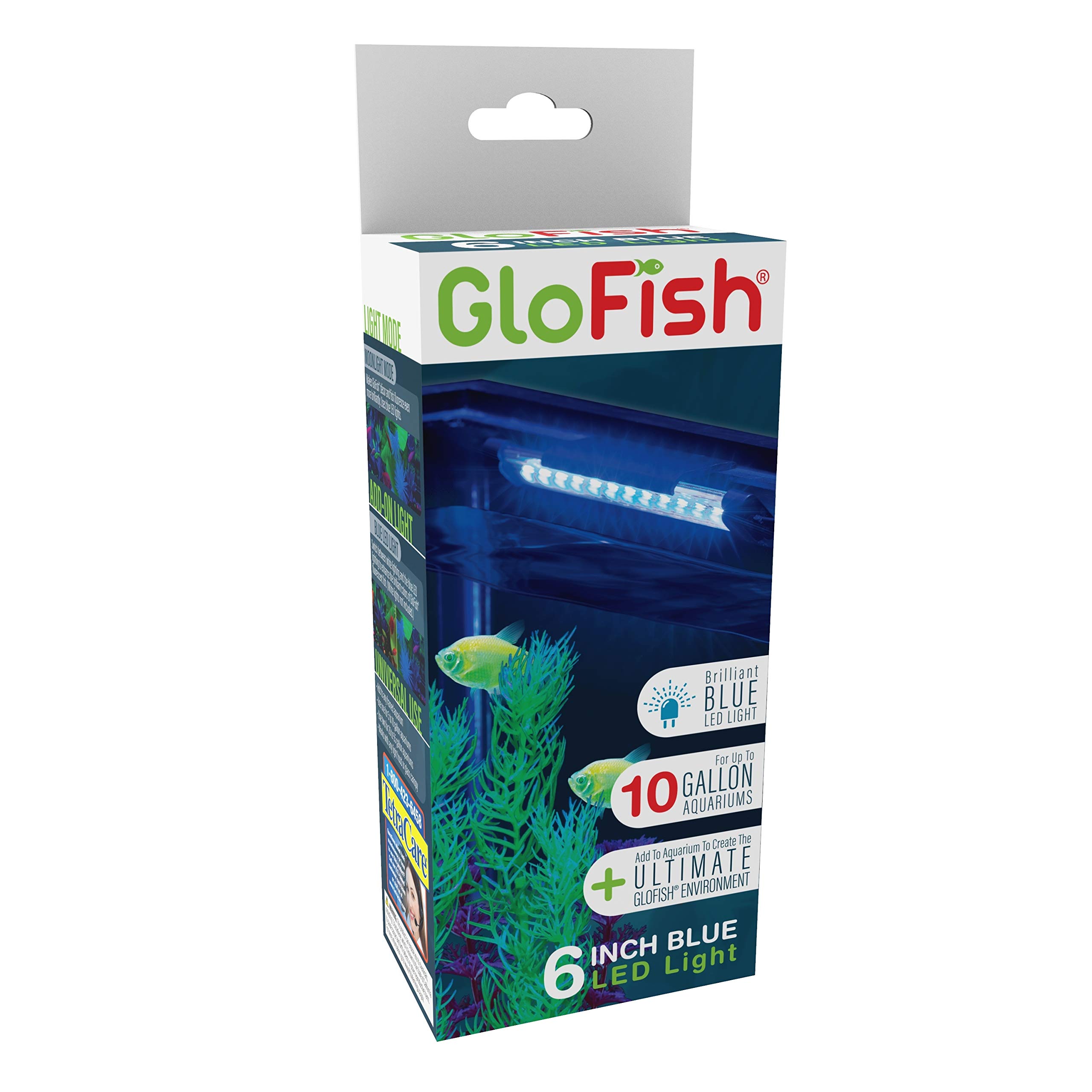 GloFish Blue LED Aquarium Lighting, Lighting for Fish Tanks, For Tanks Up To 10 Gallons, 6 Inch Blue LED