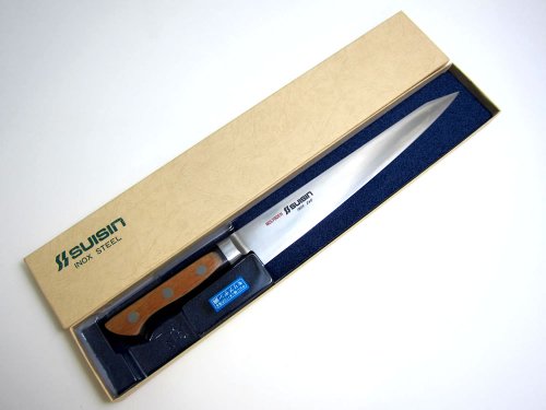 Houcho.com Suisin Inox Western-Style Knife Series, Genuine Sakai-Manufactured, Inox Steel 9.4" (240mm) Sujihiki Knife