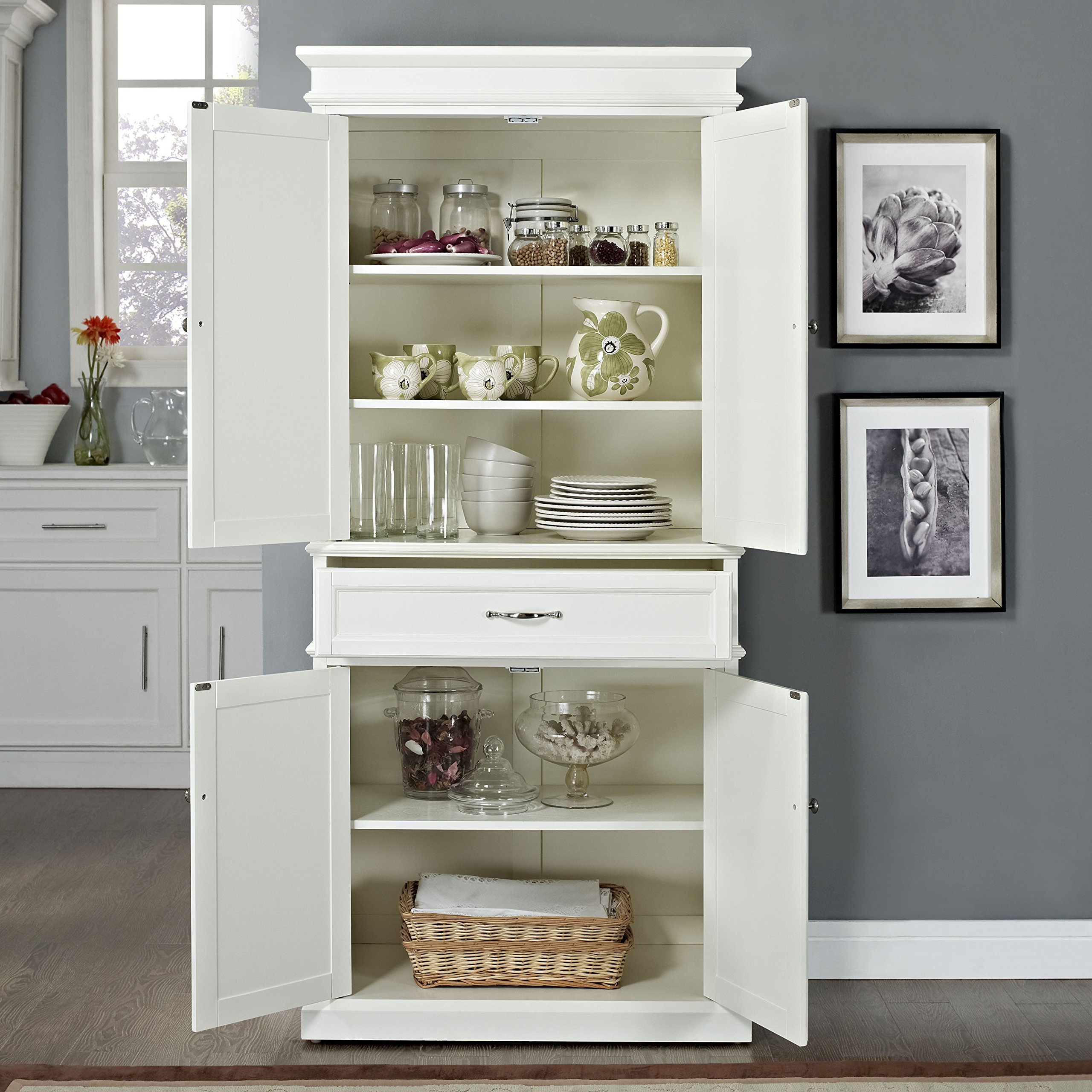 Crosley Furniture Parsons Pantry Cabinet, White