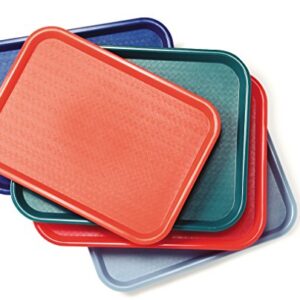 Carlisle FoodService Products Cafe Plastic Fast Food Tray, 14" x 18", Orange