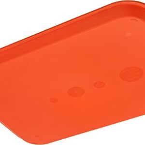 Carlisle FoodService Products Cafe Plastic Fast Food Tray, 14" x 18", Orange