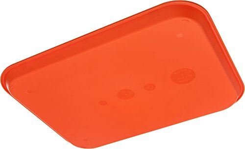 Carlisle FoodService Products Cafe Plastic Fast Food Tray, 14" x 18", Orange