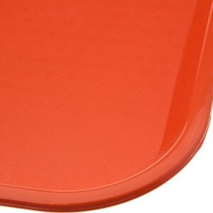 Carlisle FoodService Products Cafe Plastic Fast Food Tray, 14" x 18", Orange