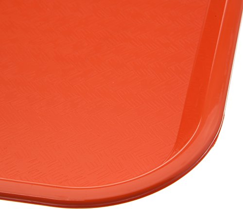 Carlisle FoodService Products Cafe Plastic Fast Food Tray, 14" x 18", Orange