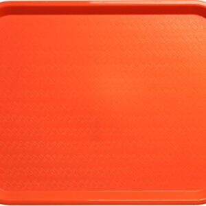 Carlisle FoodService Products Cafe Plastic Fast Food Tray, 14" x 18", Orange