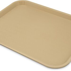 Carlisle FoodService Products Cafe Plastic Fast Food Tray, 14" x 18", Beige